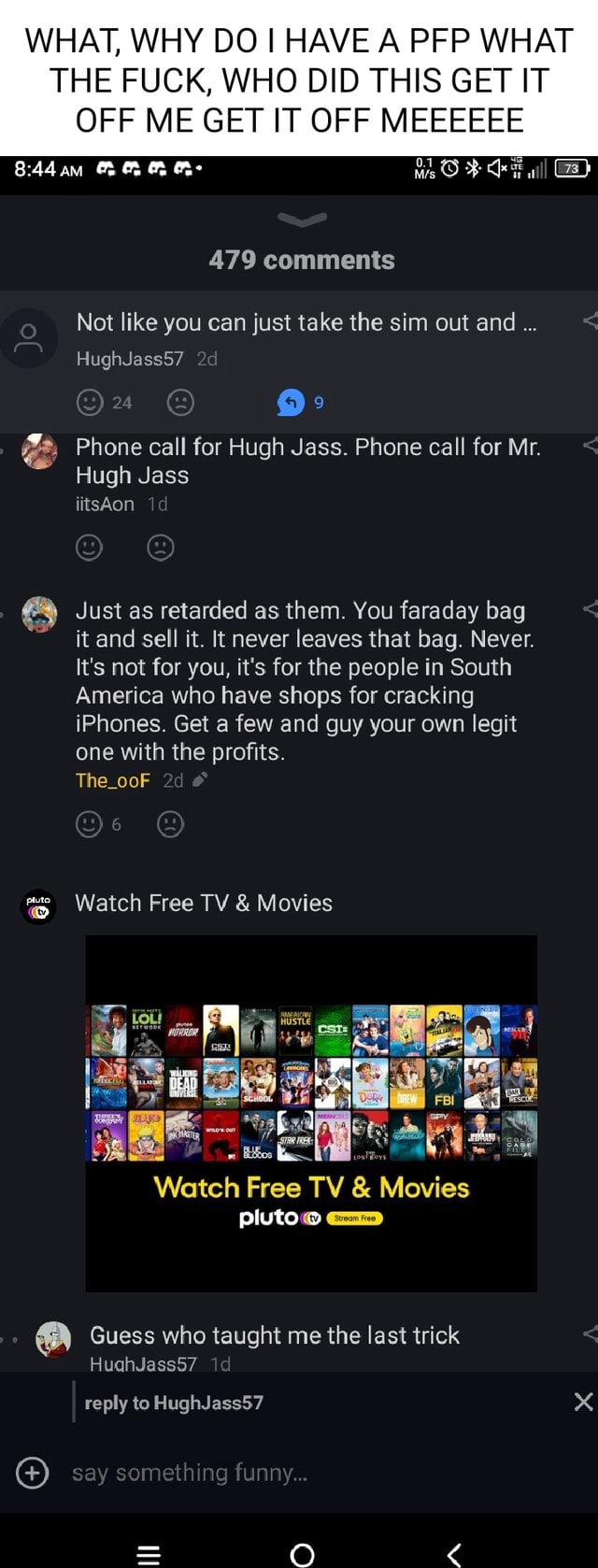 WHAT, WHY DO I HAVE A PFP WHAT THE FUCK, WHO DID THIS GET IT OFF ME GET ...