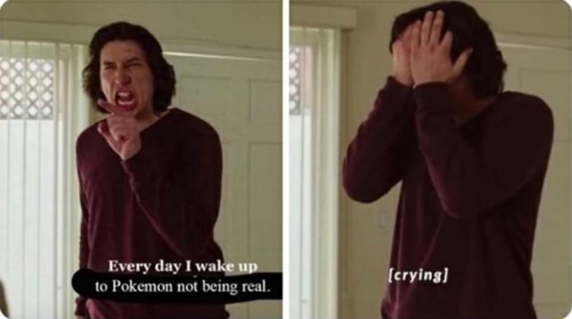 Every day I wake up to Pokemon not being real. [erying] - iFunny