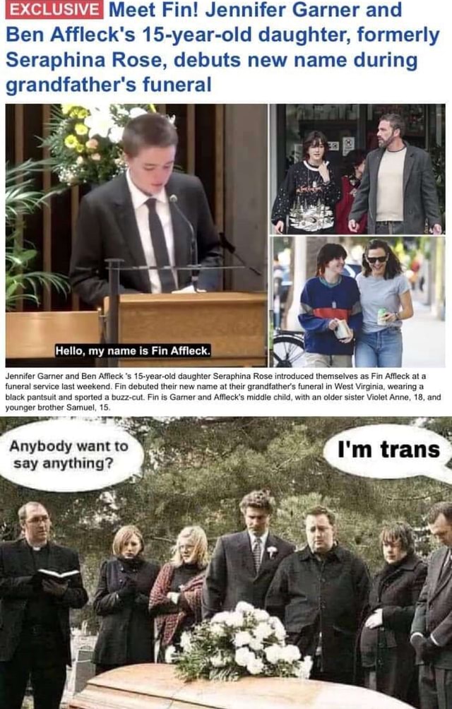 EXCLUSIVE Meet Fin! Jennifer Garner and Ben Affleck's 15-year-old ...