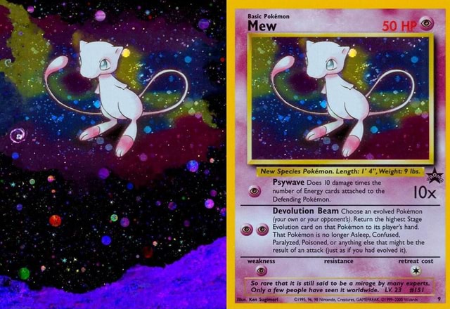 Basic Pokemon Mew New Species Pokemon. Length: I' 4", Weight: 9 Ibs ...