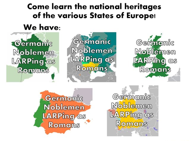 Come learn the national heritages of the various States of Europe! Ger ...