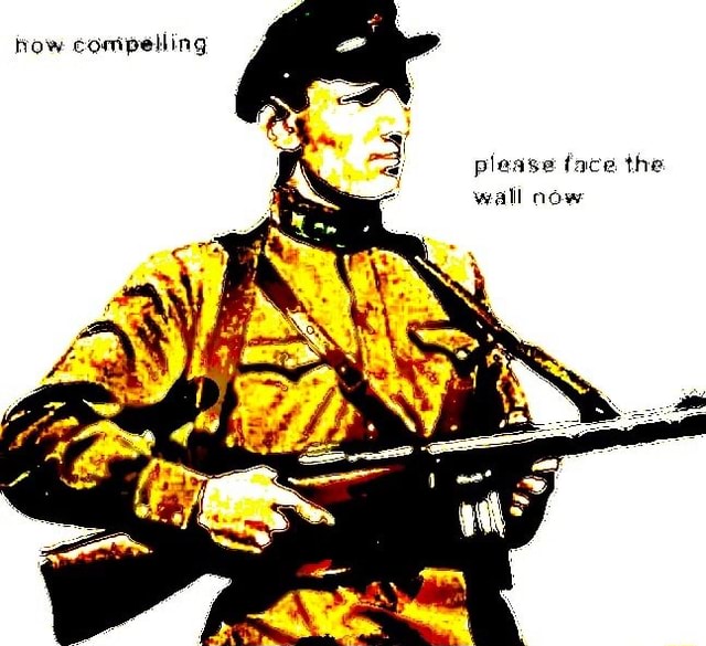 How compelling please face the. wall now - iFunny