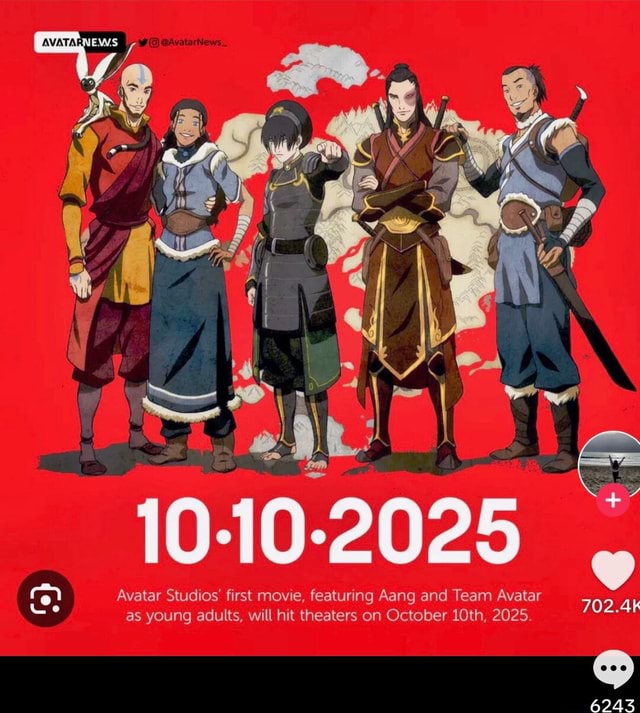 10-10-2025 fe) Avatar Studios' first movie, featuring Aang and Team ...