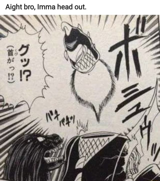 Aight bro, Imma head out. - iFunny