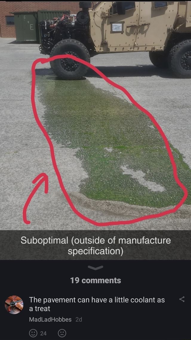 Suboptimal (outside of manufacture specification) 19 comments =2, The ...