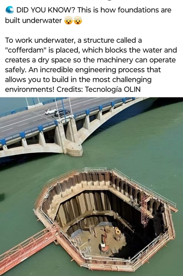 DID YOU KNOW? This is how foundations are built underwater To work ...