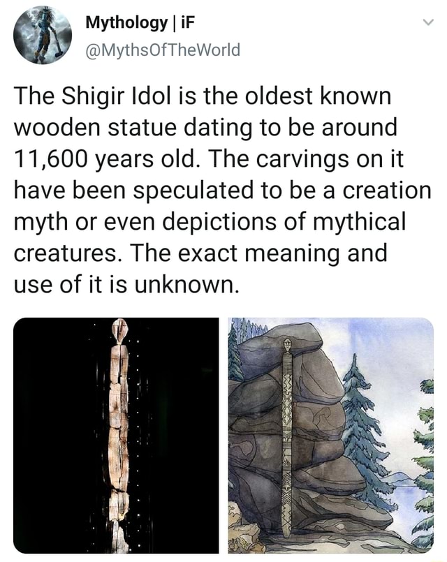 The Shigir Idol is the oldest known wooden statue dating to be around ...
