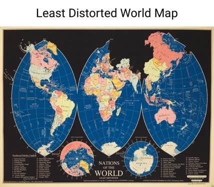 Least Distorted World Map WORLD - iFunny