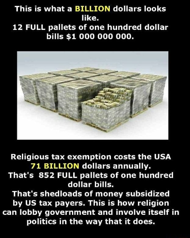 This is what a BILLION dollars looks like. 12 FULL pallets of one ...