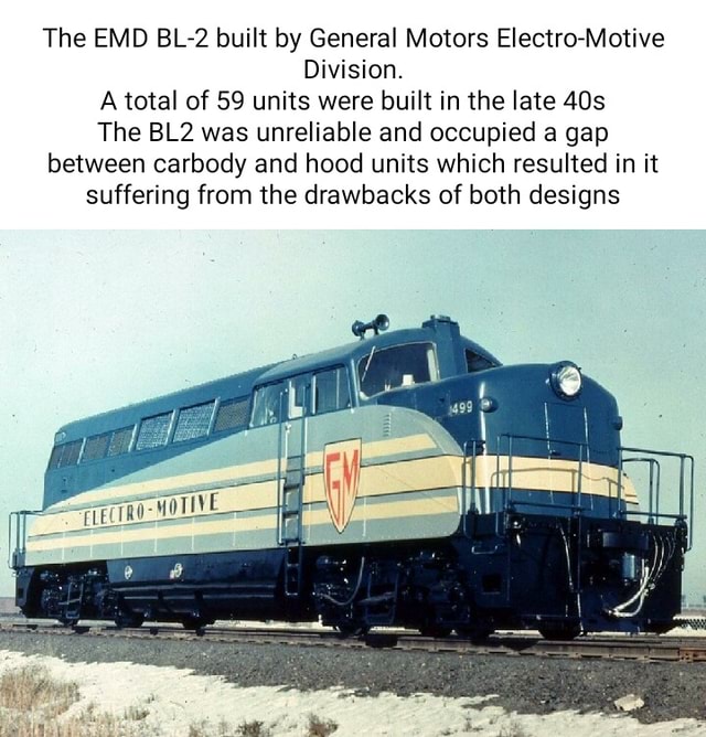 The EMD BL-2 built by General Motors Electro-Motive Division. A total ...