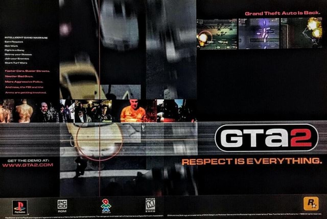 Grand Theft Auto 2/GTA2 - videogames advert in the late '90s (Dreamcast ...