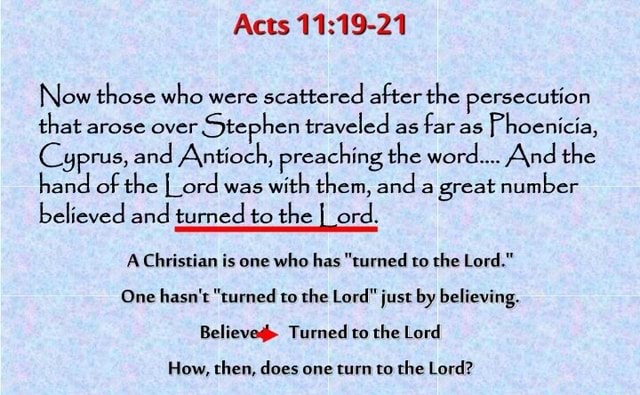 Acts Now those who were scattered after the persecution that arose over ...