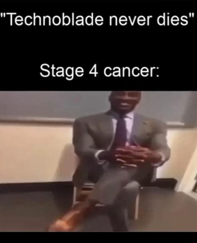 "Technoblade never dies" Stage 4 cancer: - iFunny