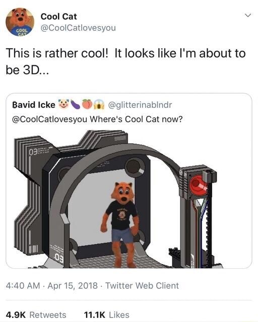 This is rather cool! It looks like I'm about to be 3D... - iFunny