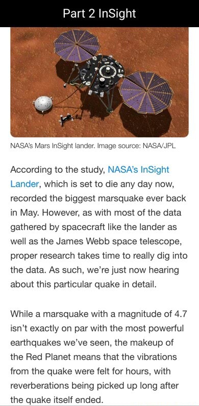 Part 2 Insight Nasas Mars Insight Lander Image Source According To