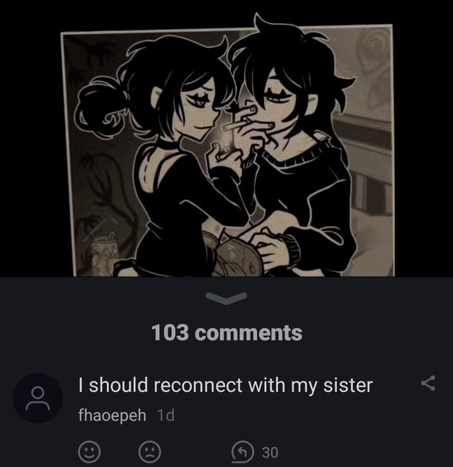 103 comments I should reconnect with my sister (4) 30 fhaoepeh id - iFunny