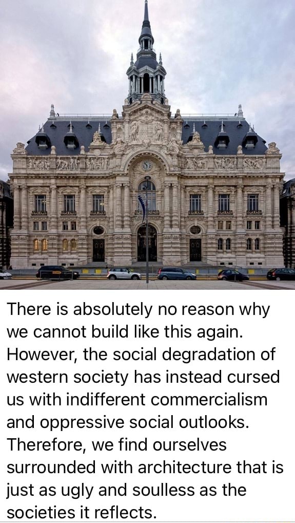 There is absolutely no reason why we cannot build like this again ...