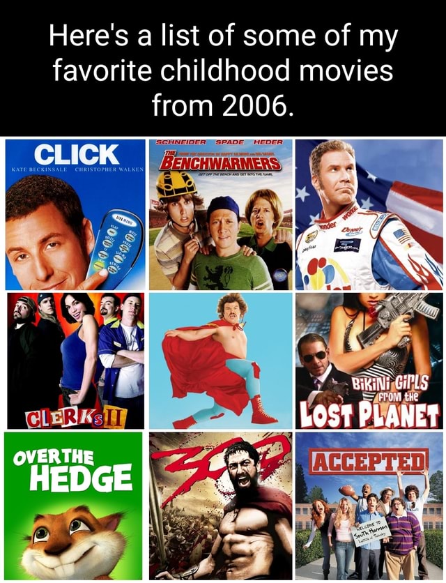 Here's a list of some of my favorite childhood movies from 2006 ...