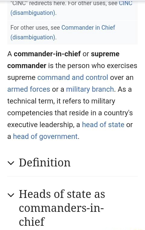 "CINC" redirects here. For other uses, see LING (disambiguation). For ...