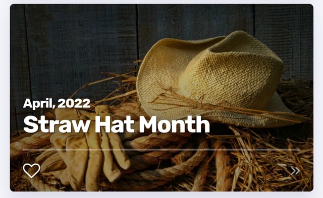 April, 2022 Straw Hat Month - iFunny