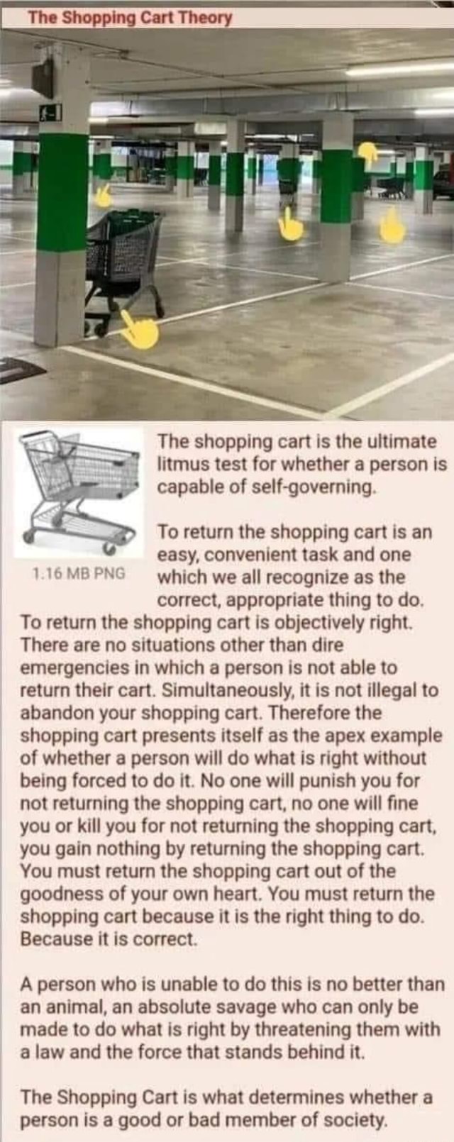 The Shopping Cart Theory The shopping cart is the ultimate litmus test ...