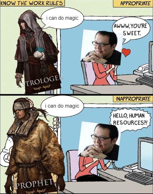 KNOW THE WORK RULES APPROPRIATE INAPPROPRIATE jo magic HELLO, HUMAN ...