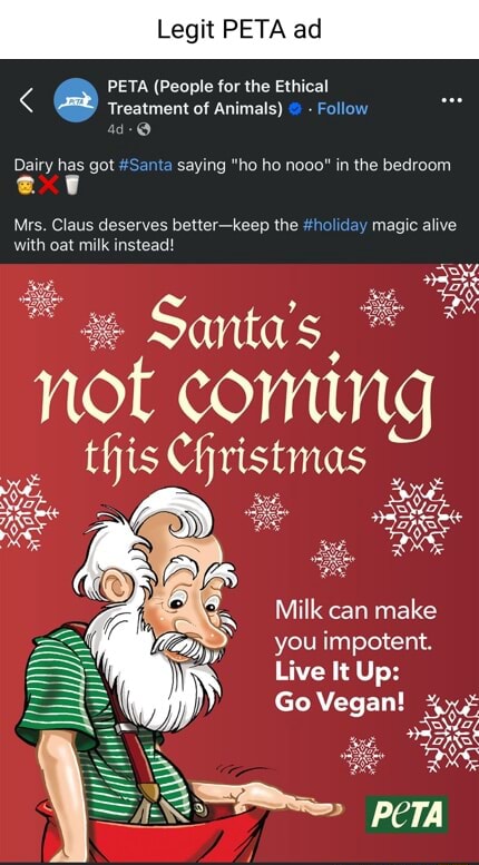 Legit PETA ad PETA (People for the Ethical
