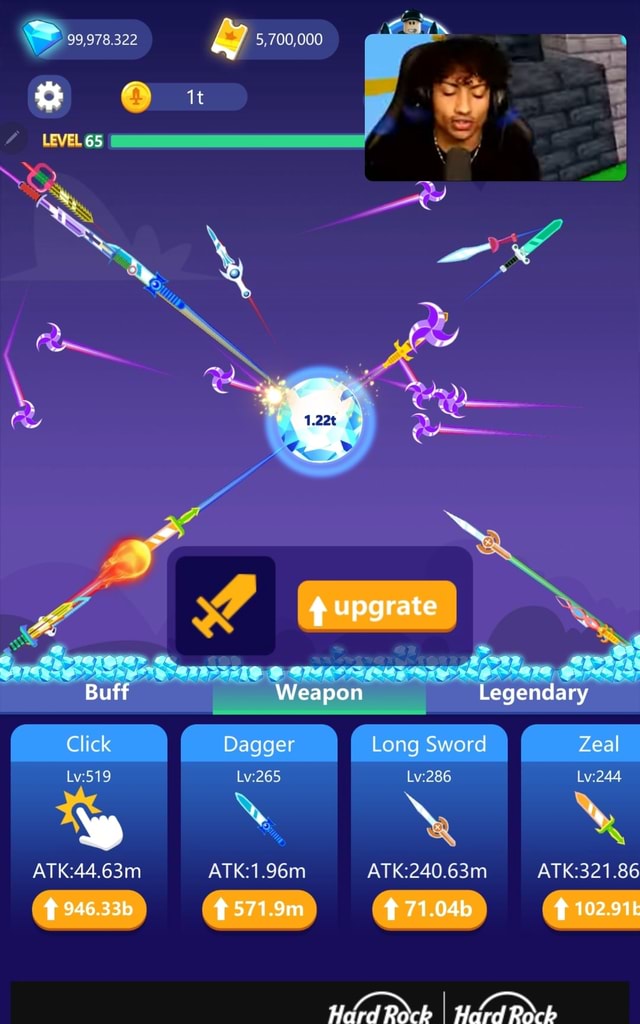 5,700,000 LEVEL 65 it \ But Weapon Legendary Click Dagger Long Sword ...