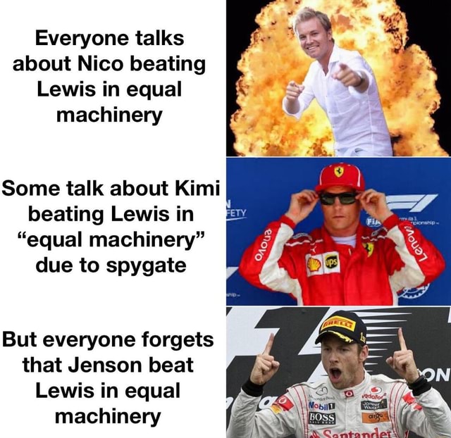 Everyone talks about Nico beating Lewis in equal machinery Some talk ...