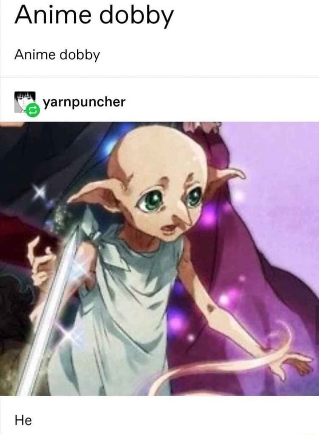 Anime dobby Anime dobby ”& yarnpuncher - iFunny