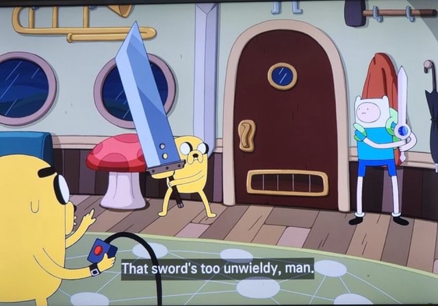 Hat sword's too unwieldy, man - iFunny