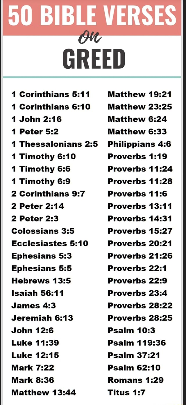 00 BIBLE VERSES GREED 1 Corinthians 1 Corinthians 1 John 1 Peter 1 ...