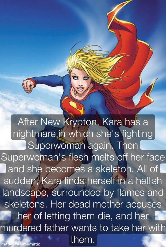 After New Krypton, Kara has a nightmare in which she's fighting Superwoman again. Then ...