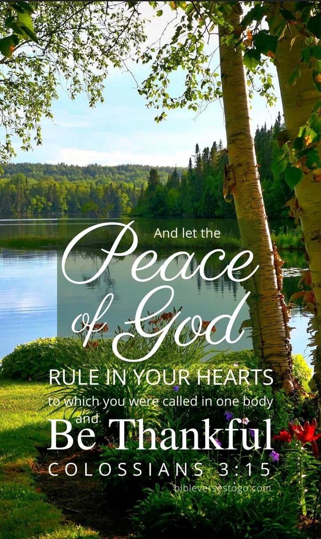 And let the \ CF ERCE RULE IN YOUR HEARTS to which you were called in ...