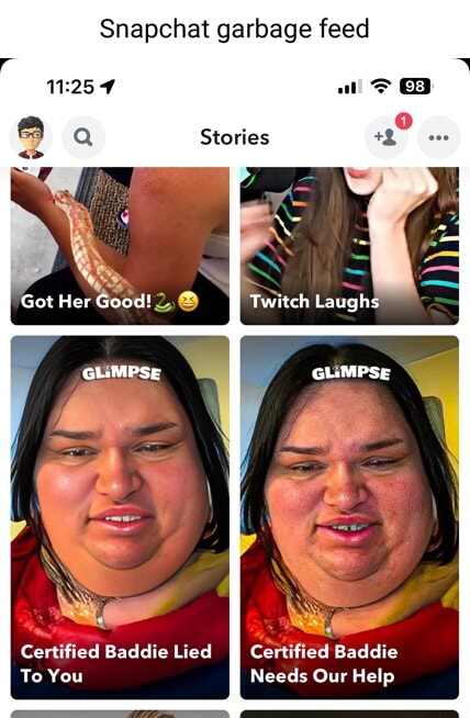 Snapchat garbage feed Stories Got Her Good! Twitch Laughs GLIMPSE ...