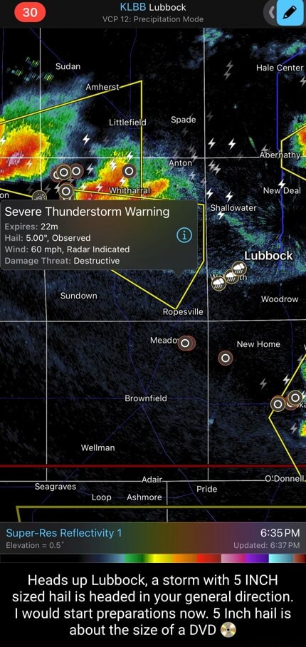 Severe Thunderstorm Warning "Expires: 'Hall: Observed Wind: 60 mph ...