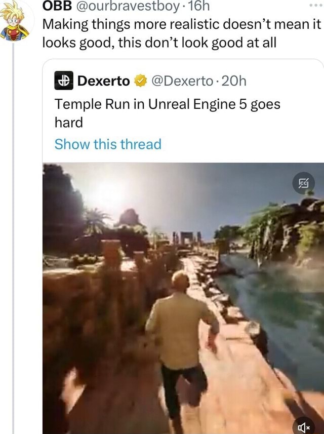 OBS @ouroravestooy lon Making things more realistic doesn't mean it looks good, this don't look ...