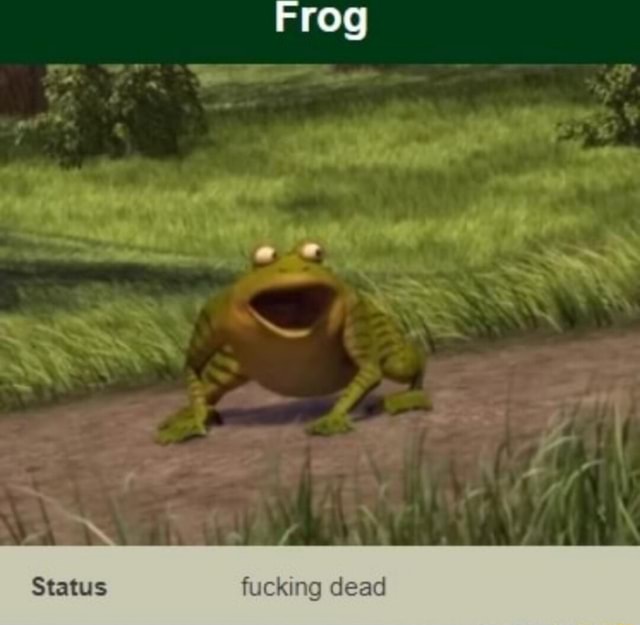 Frog "he Status fucking dead - iFunny