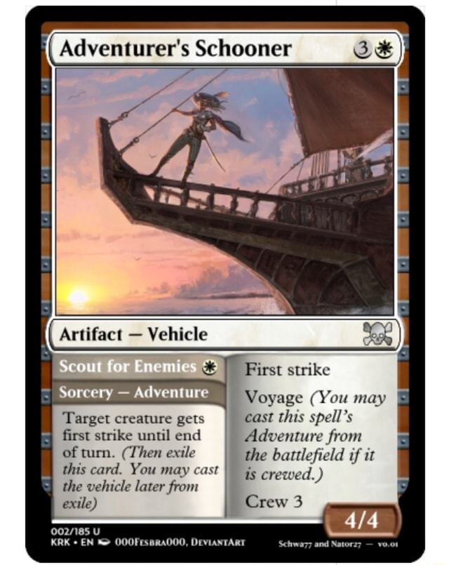 Voyage (You may Target creature gets cast this spell's first strike ...