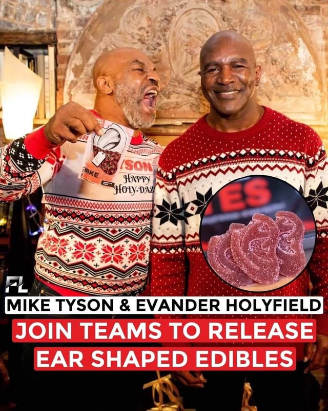 DAY MIKE TYSON EVANDER HOLYFIELD JOIN TEAMS TO RELEASE EAR SHAPED ...