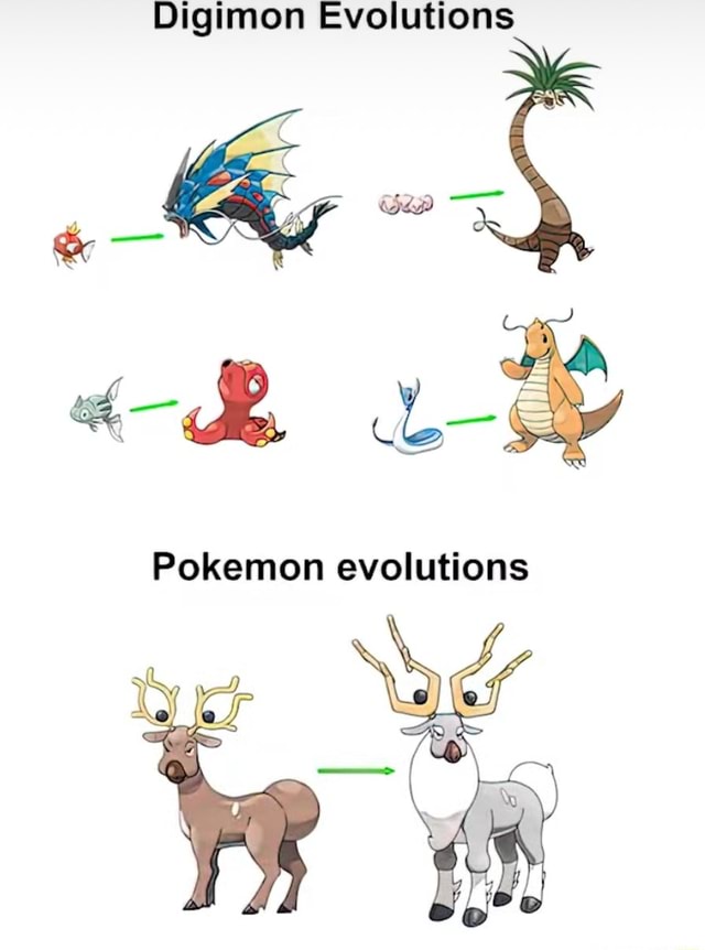 Digimon Evolutions Pokemon evolutions wig - iFunny