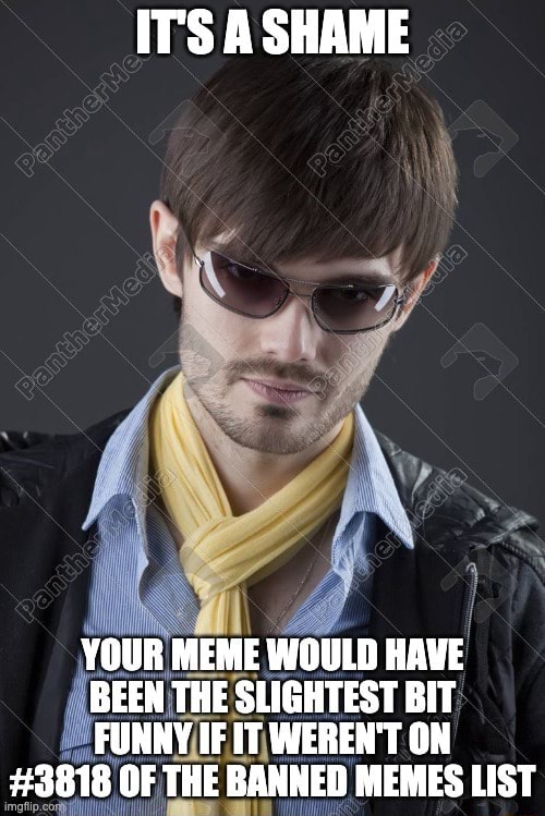 ITS A SHAME MEME WOULD HAVE EEN THE SLIGHTEST BIT. FUNNYIF WEREN'T ON ...