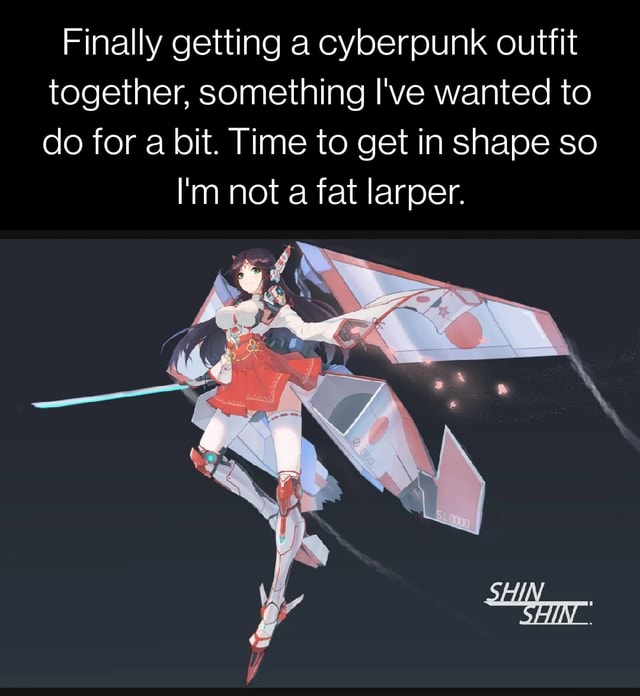 Finally getting a cyberpunk outfit together, something I've wanted to ...