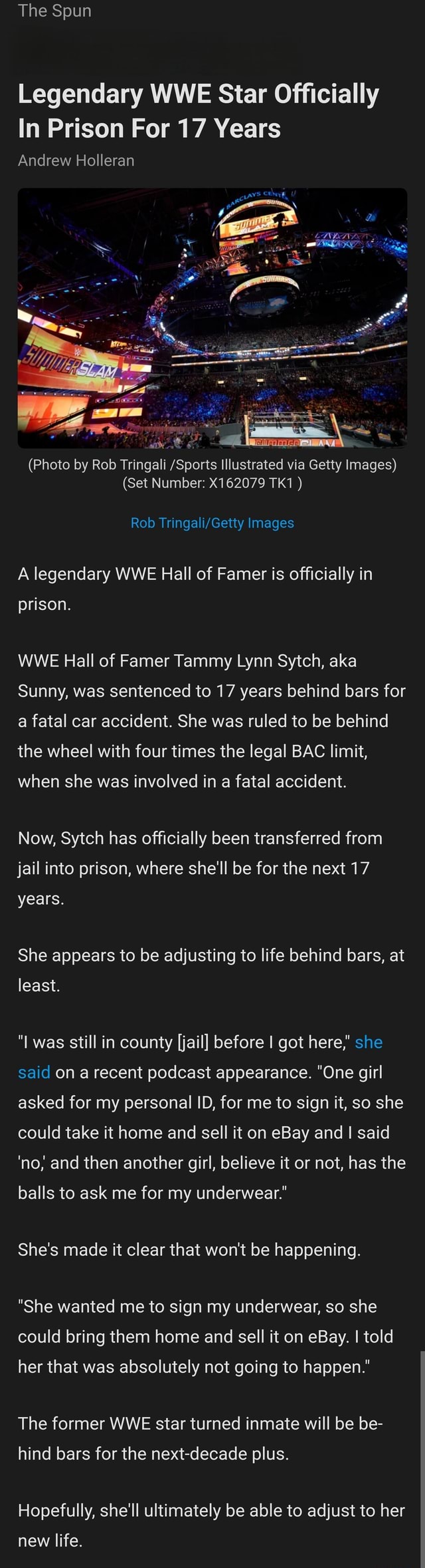 The Spun Legendary WWE Star Officially In Prison For 17 Years Andrew ...