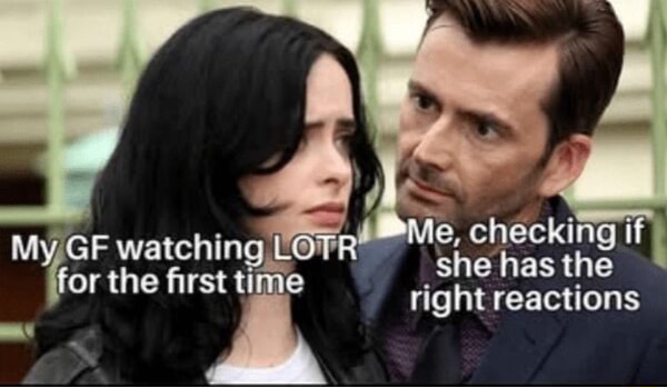 Checking MyGF watching y 'she' has the for the first right reactions ...