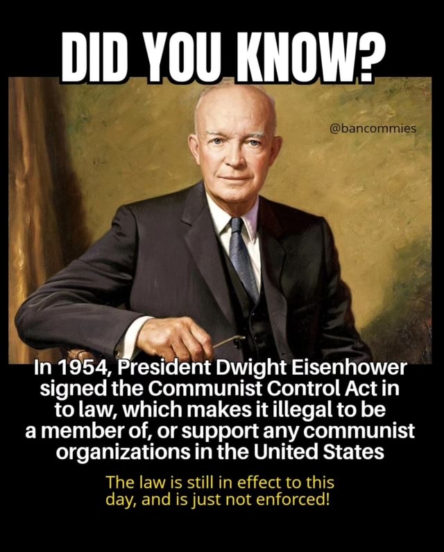 DID YOU KNOW? we In 1954, President Dwight Eisenhower signed the ...