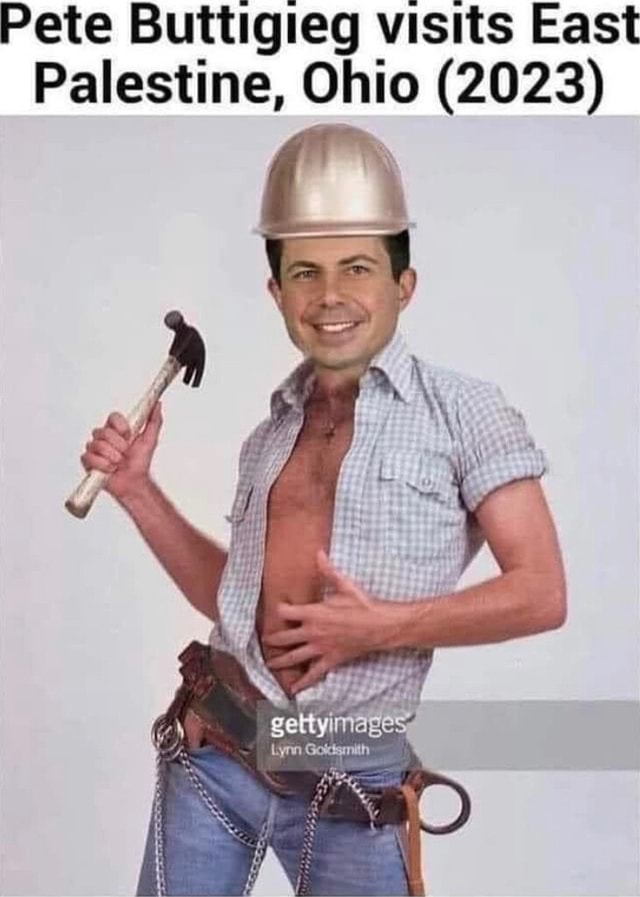 Pete Buttigieg visits East Palestine, Ohio (2023) - iFunny
