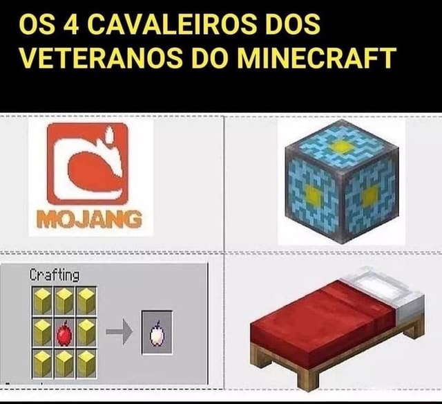 OS 4 CAVALEIROS DOS VETERANOS DO MINECRAFT Cr - )