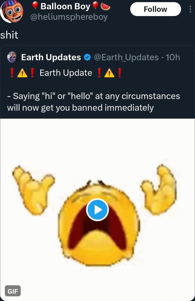 Balloon Boy Follow] : @heliumsphereboy shit Earth Updates @Earth ...