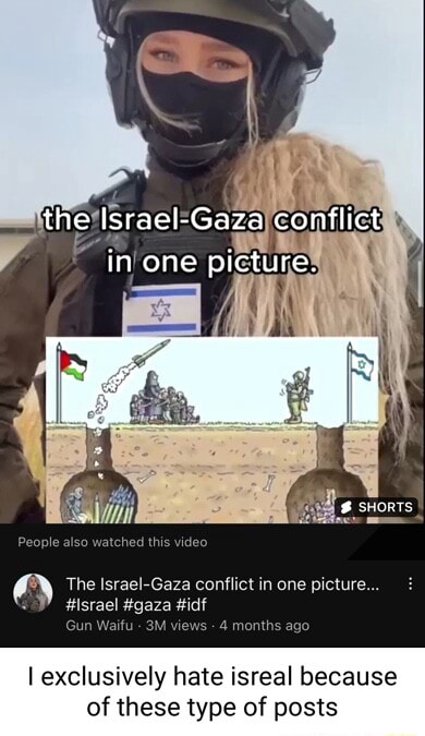 The Israel-Gaza conflict in one picture. The conflict in one picture ...